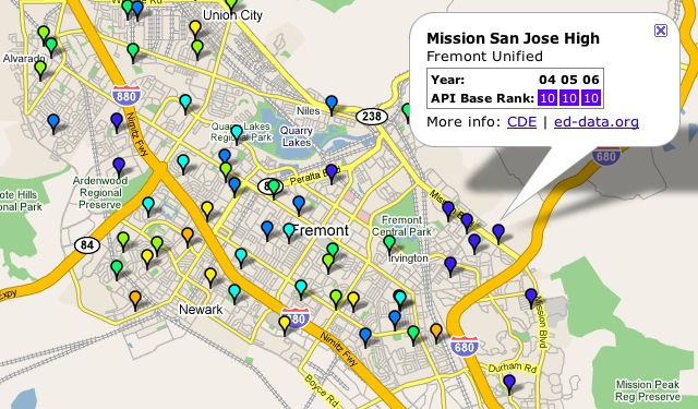 Visualize API scores with School Performance Maps | Bryan 4 Schools Blog